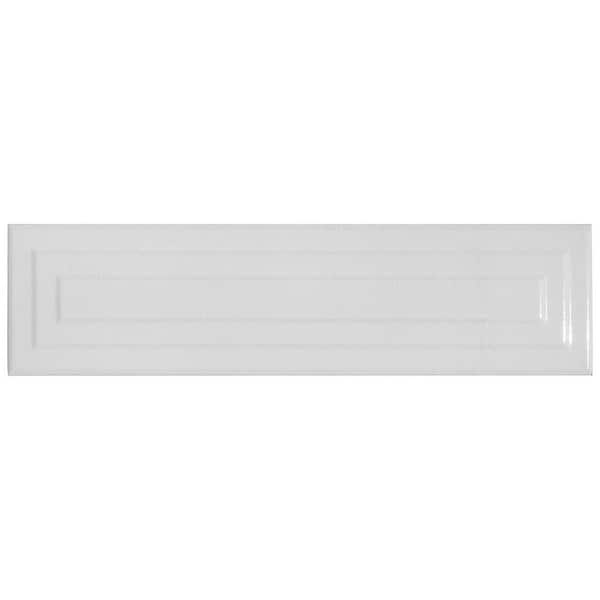 Ivy Hill Tile Colorwave Framed White 4.43 in. x 0.34 in. Polished ...