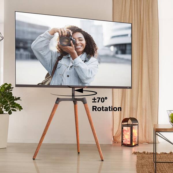 ProMounts Premium Easel TV Floor Stand Universal TV Mount with 140 Swivel Corner TV Easel with Tripod Base for 32 75 in. AFMSS6404 02 The Home Depot