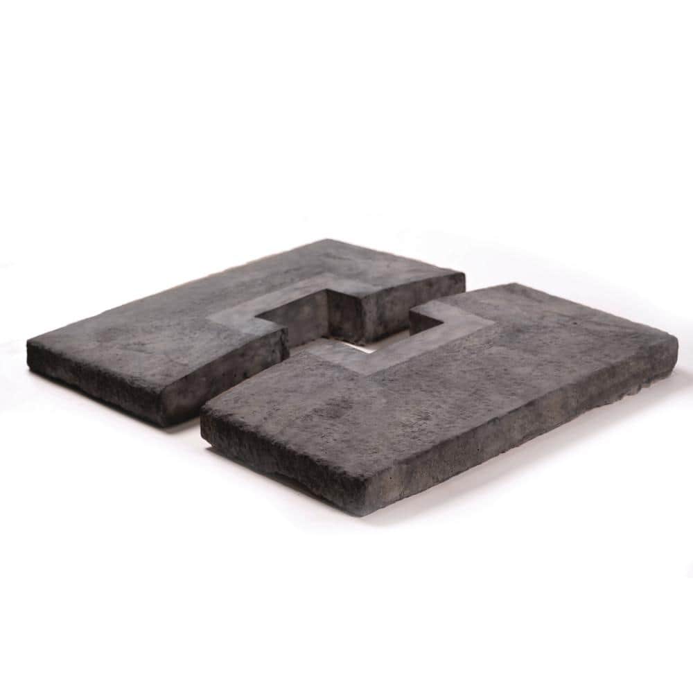 ClipStone Black Peaked Split Column CapStone 18 in. x 18 in. for 4x4 ...