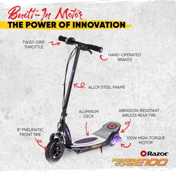 Razor power core e100 electric scooter store