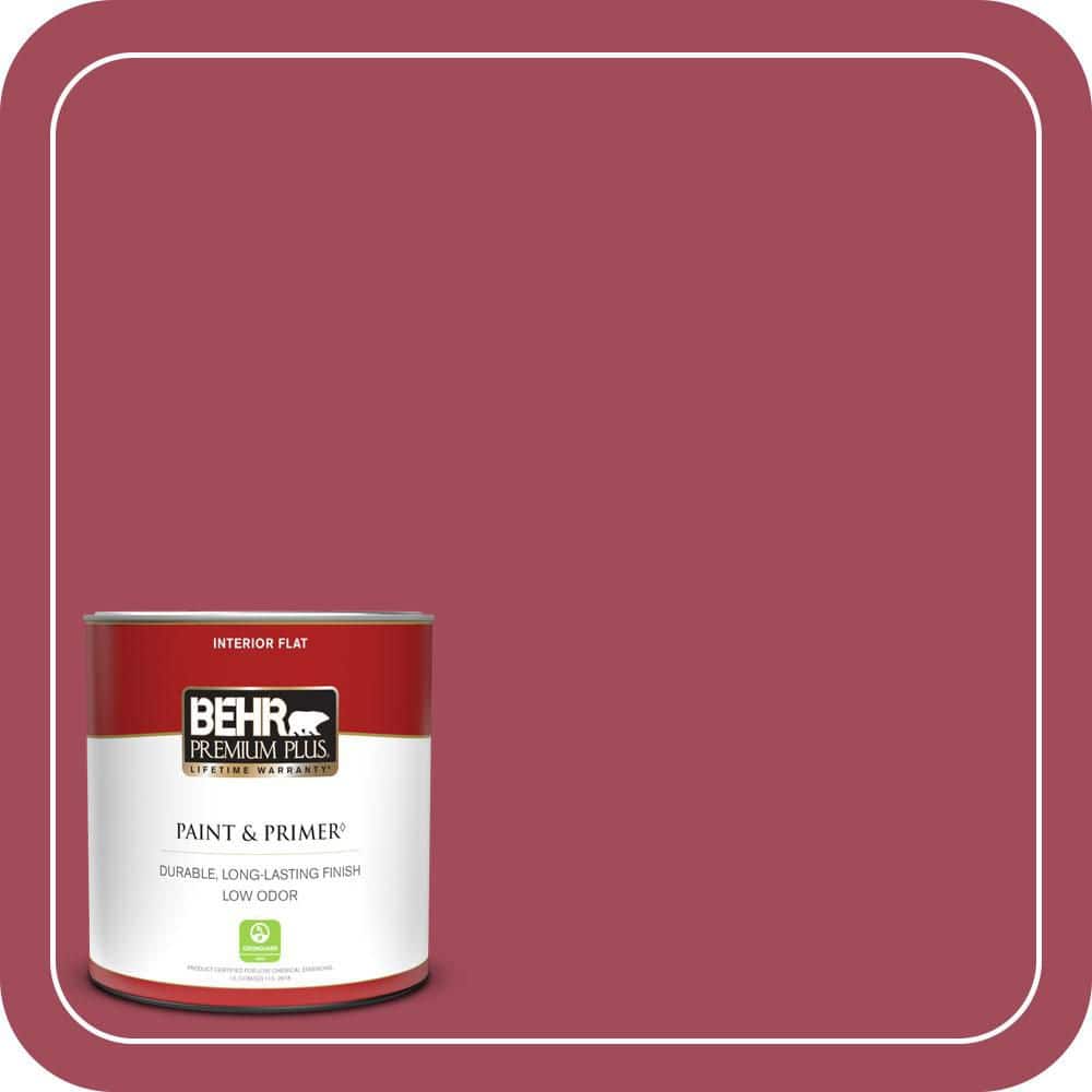 BEHR PREMIUM PLUS 1 qt. #130D-6 Sweet Spiceberry Flat Low Odor Interior ...