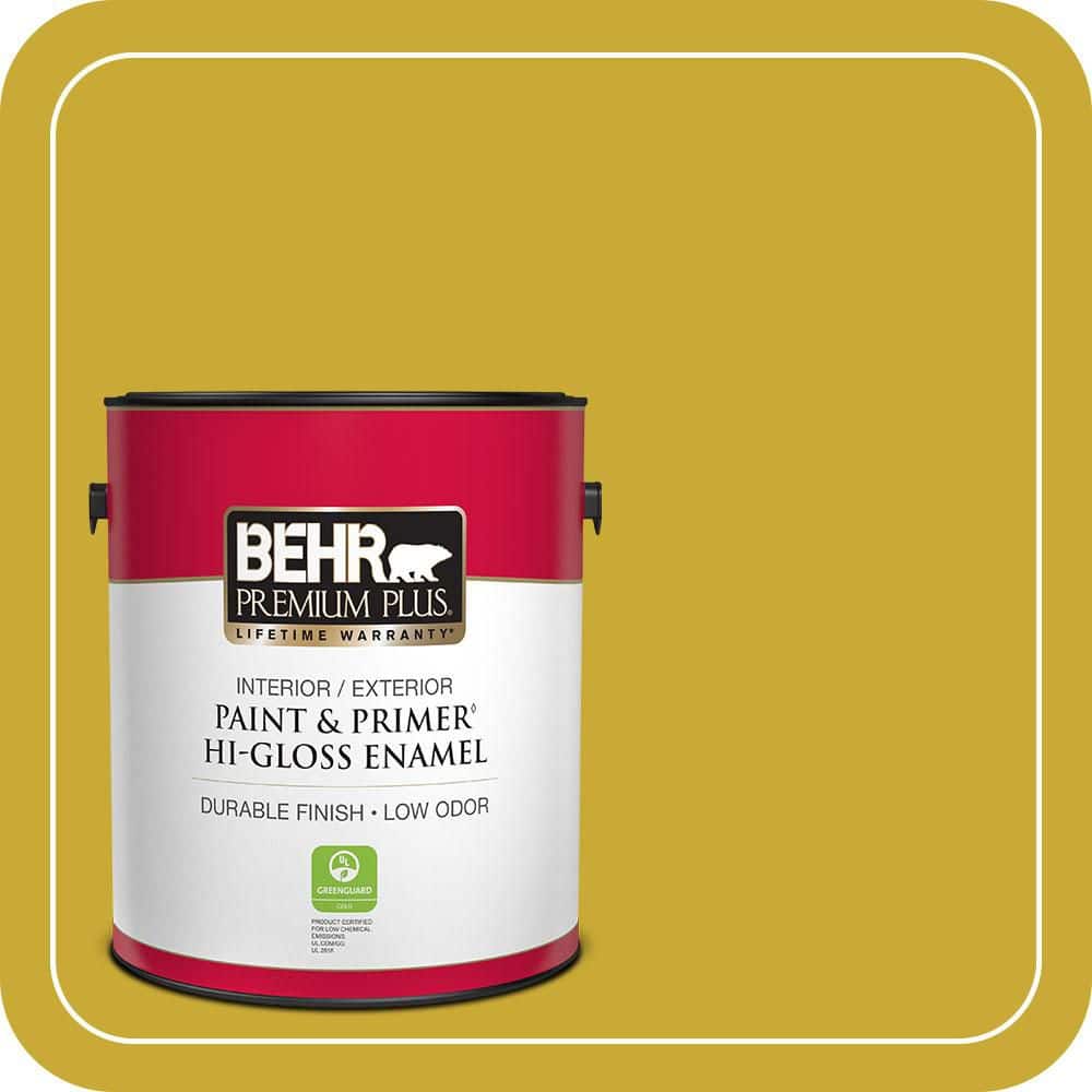 BEHR PREMIUM PLUS 1 gal. #P320-7 Sweet and Sour Hi-Gloss Enamel ...