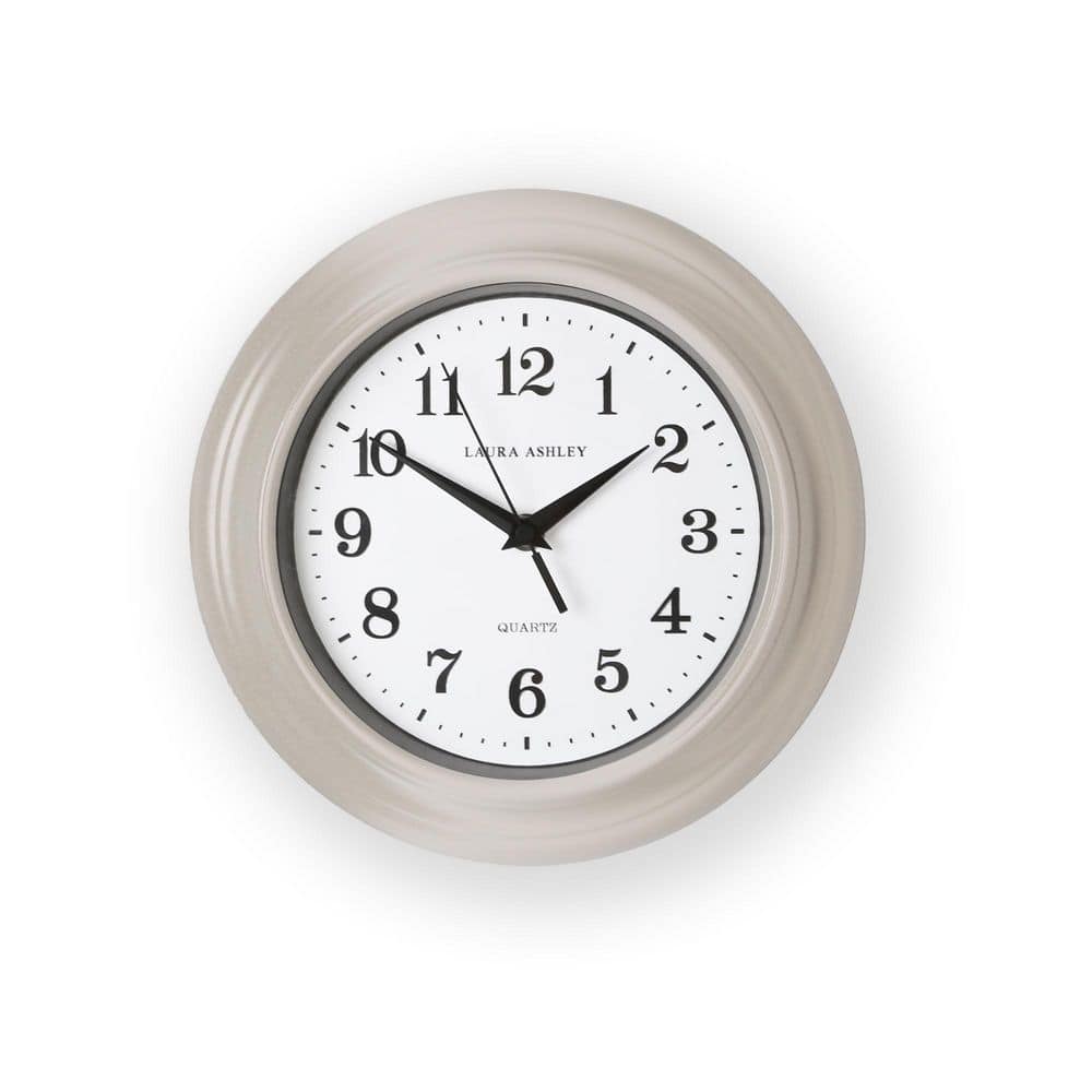 Laura Ashley Newgale Small Kitchen Dove Grey Clock 115780 - The Home Depot