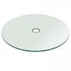Fab Glass and Mirror 42 in. Clear Round Patio Glass Table Top, 1/4 in ...