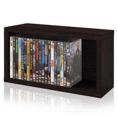 Way Basics zBoard Espresso Stackable CD Rack Storage Shelf WB-CD-EO