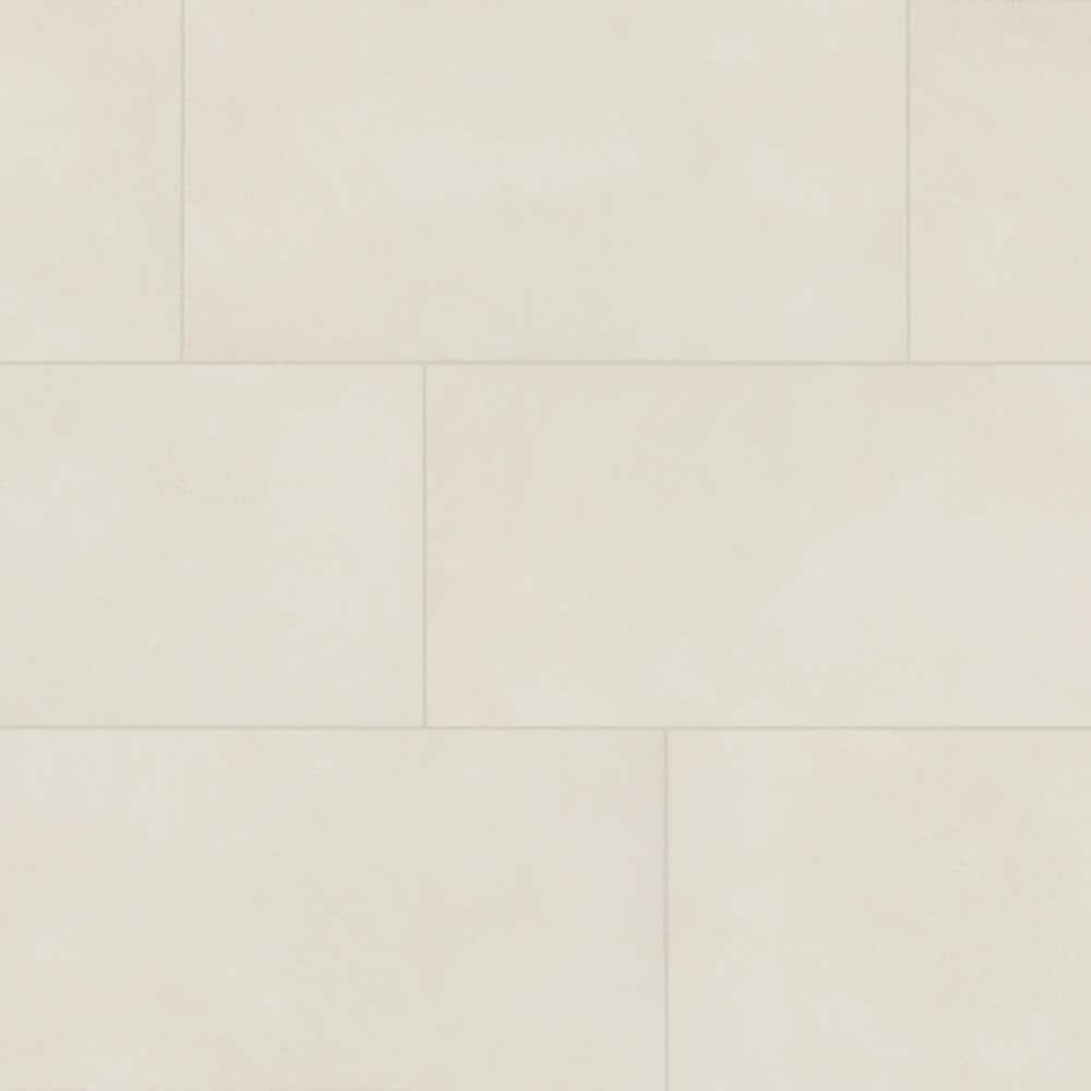Daltile Indoterra White Desert 12 in. x 24 in. Matte Porcelain Concrete ...