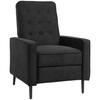 HOMCOM Black Manual Recliner, Fabric Tufted Club Chair, Home Theater ...