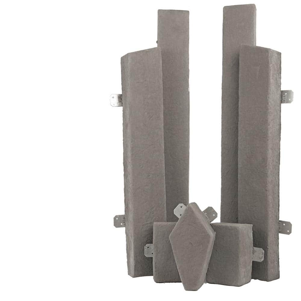 M-Rock Manufactured Concrete Fireplace Trim Kit-Gray mrfireplacegray ...