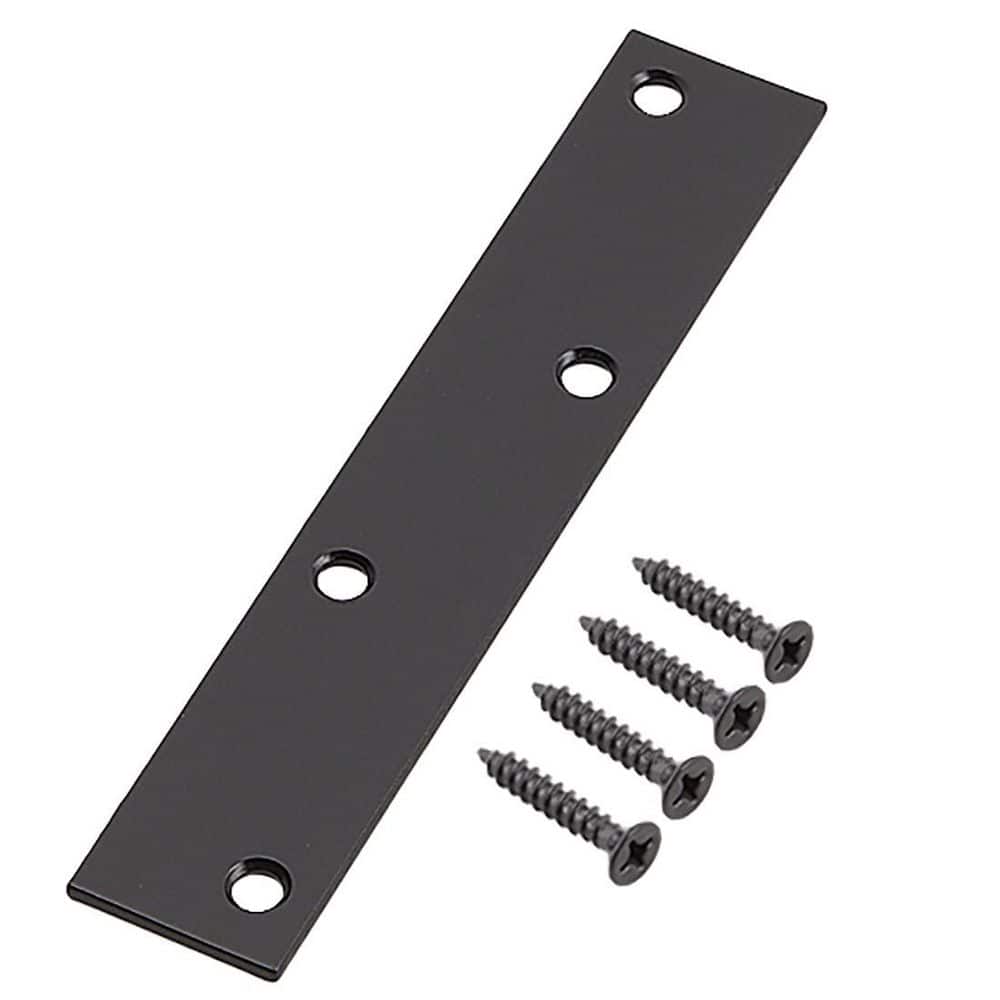 Everbilt 6 in. Black Mending Plate 33527 - The Home Depot