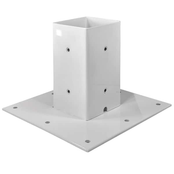 Mail Boss Galvanized Steel Surface Mount Baseplate, Alpine White 7151 ...