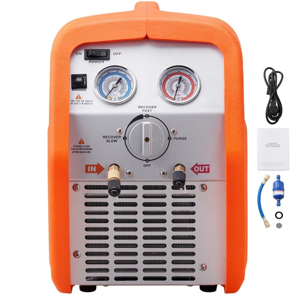 SKYSHALO 3/4 HP Refrigerant Recovery Machine - Portable AC Recovery ...