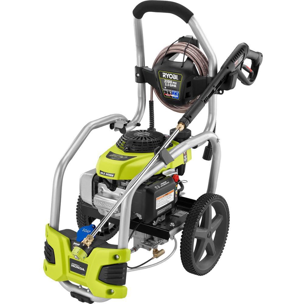 RYOBI 3,100 PSI 2.5 GPM Honda Gas Pressure Washer with Idle Down ...