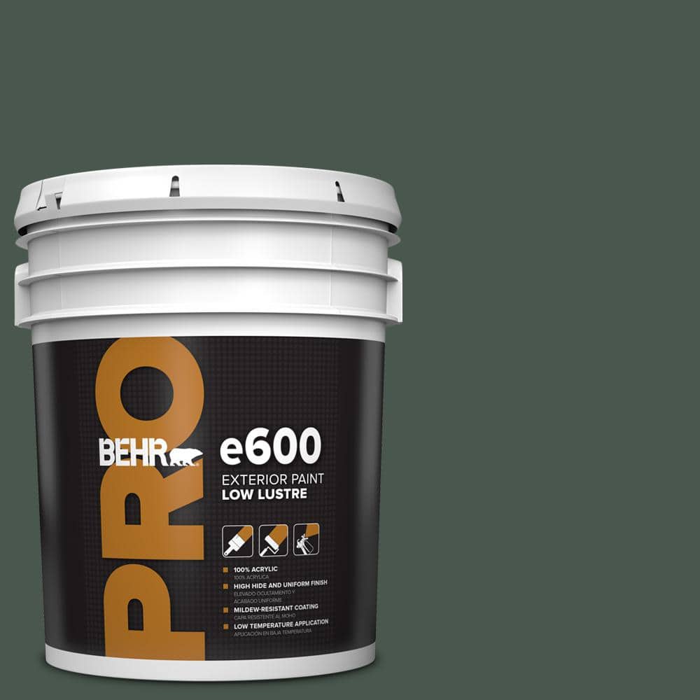 BEHR PRO 5 gal. #ECC-45-3 Conifer Low Luster Exterior Paint PR62305 ...