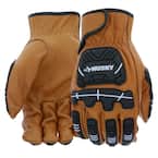 Husky Large Grain Cowhide Water Resistant Leather Work Glove HK86009-LCC6 - The Home Depot