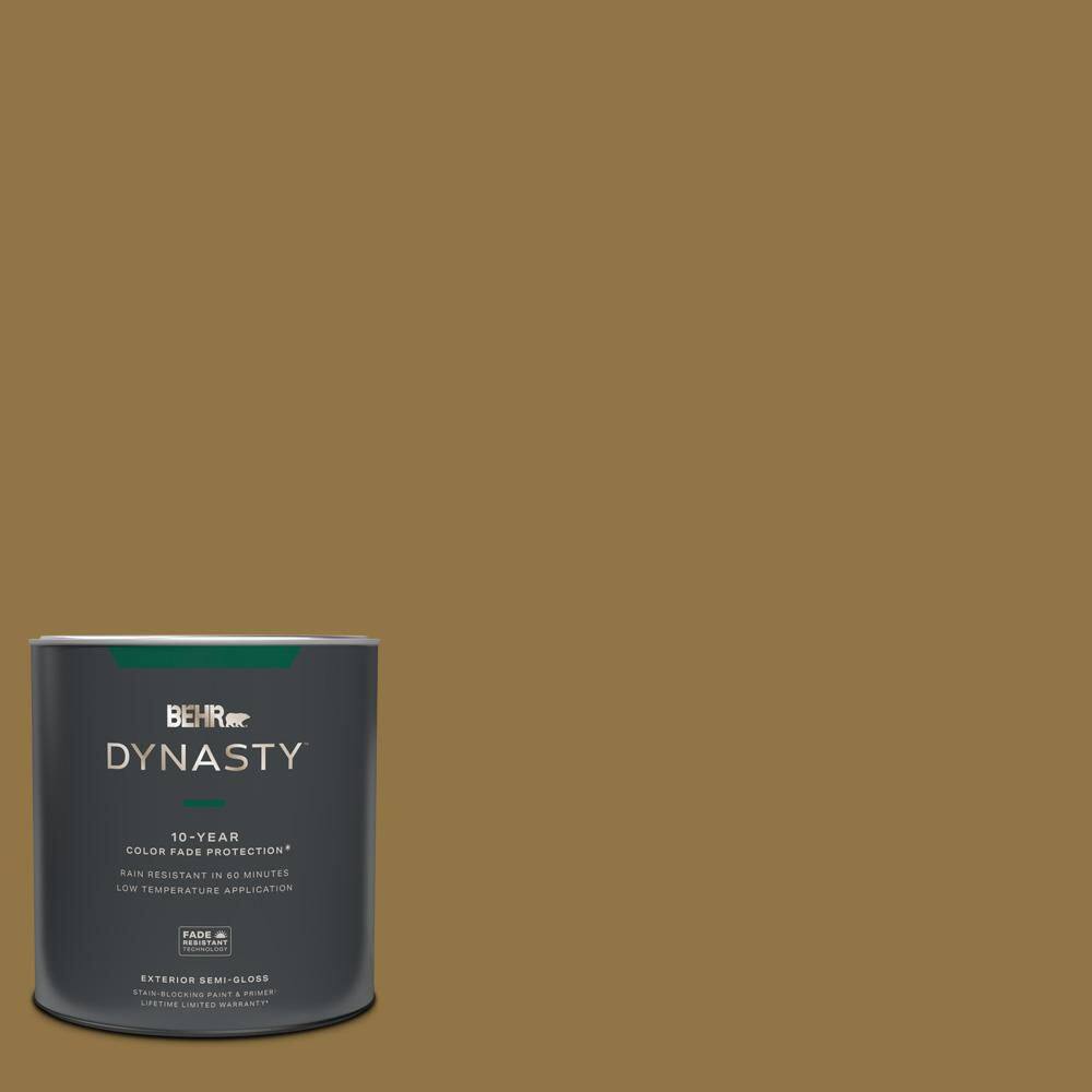 BEHR DYNASTY 1 qt. #350D-7 Cattail Brown Semi-Gloss Exterior Stain ...