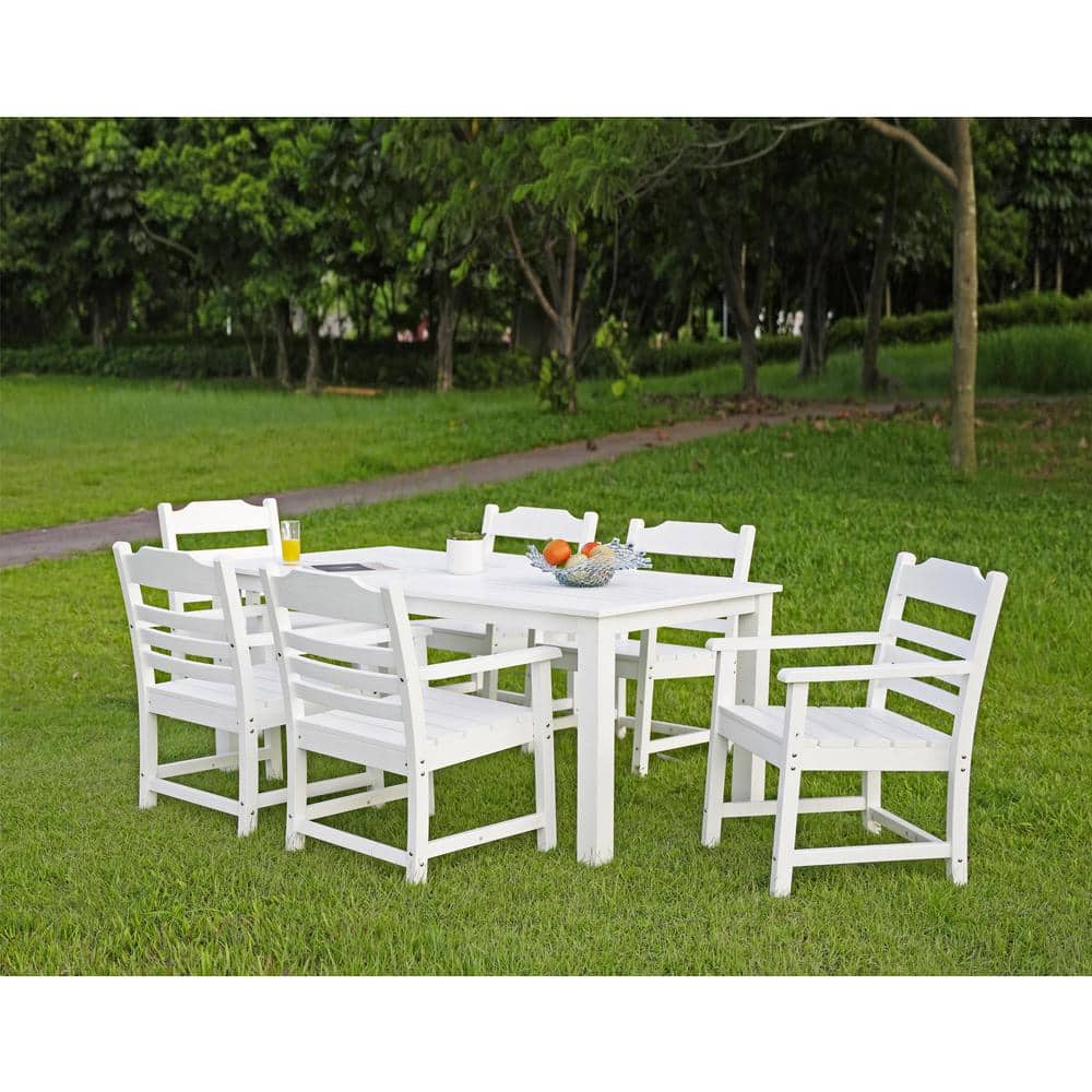 HIPS Dining Set, Rectangular All Weather Dining Table 5 Pieces(4 ...