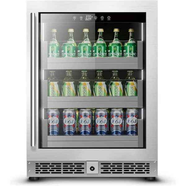 JEREMY CASS 22 in. Single Zone Beverage and Wine Cooler in Stainless ...