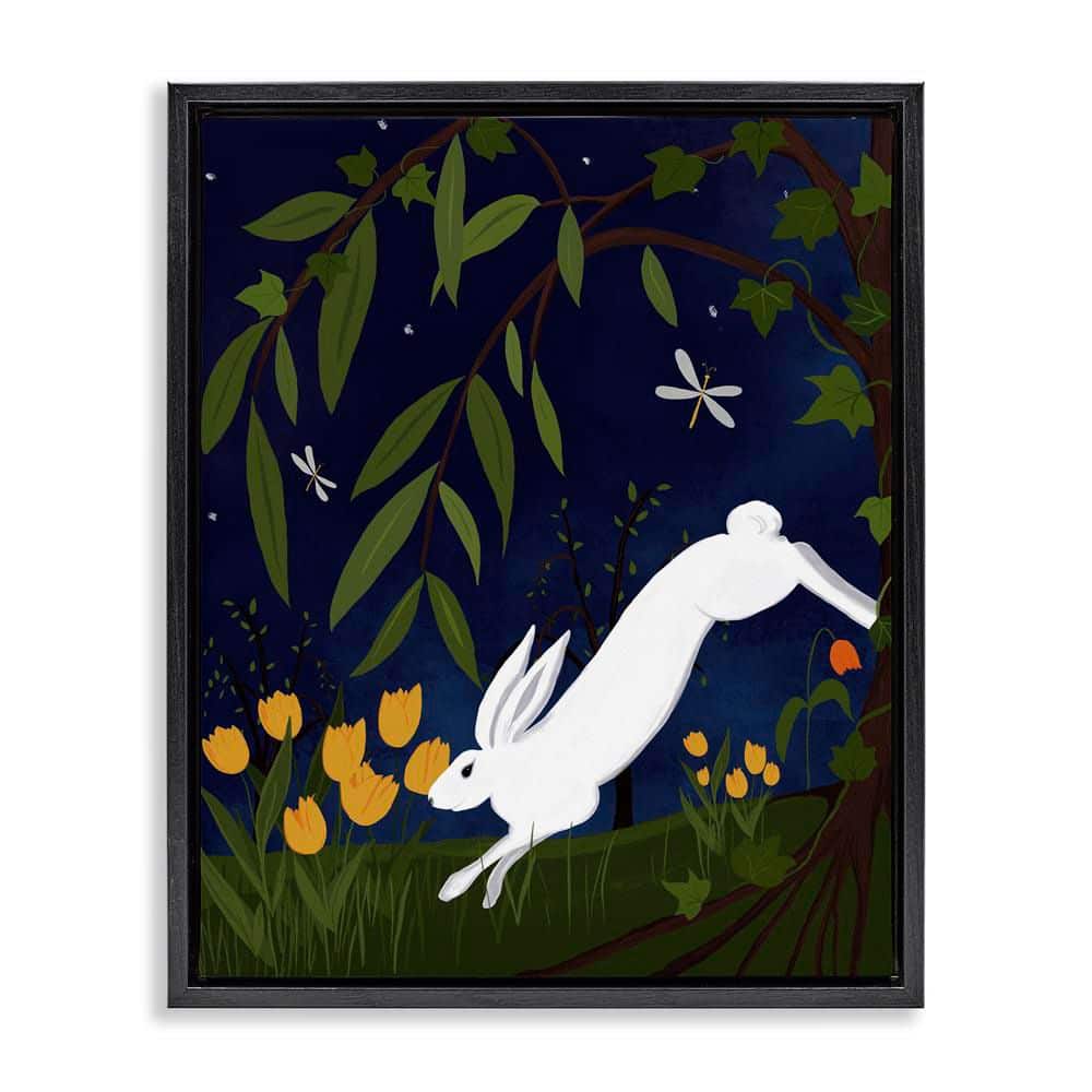 Stupell Industries Hare in Night Forest by Michelle Ingari Designs ...