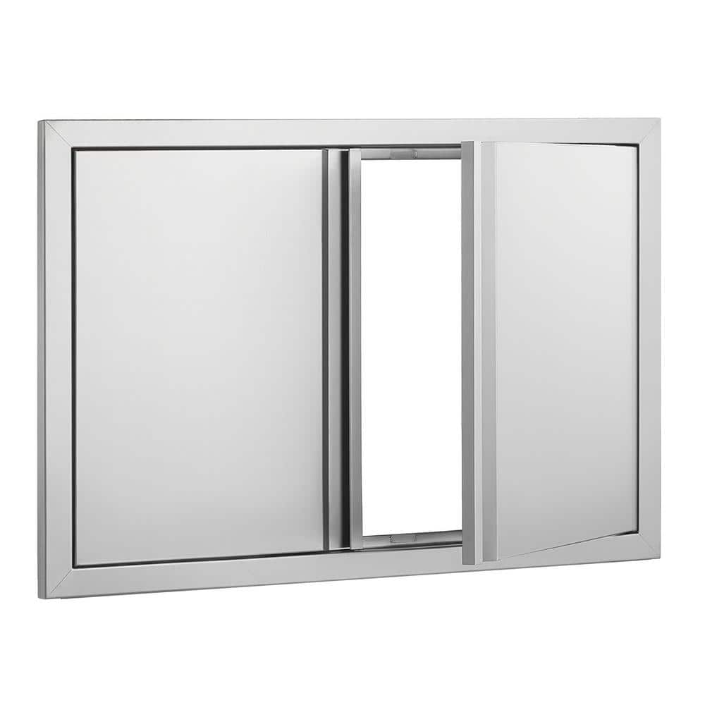 SVOPES Double Outdoor Kitchen Door 28 in. W x 19 in. H BBQ Access Door ...