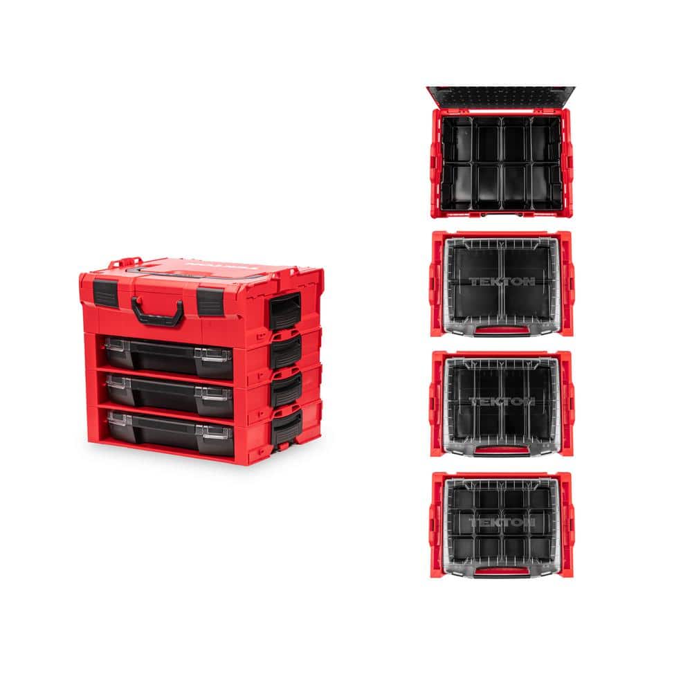 TEKTON 3-Drawer Modular Stacking Parts Organizer (32 Compartments ...