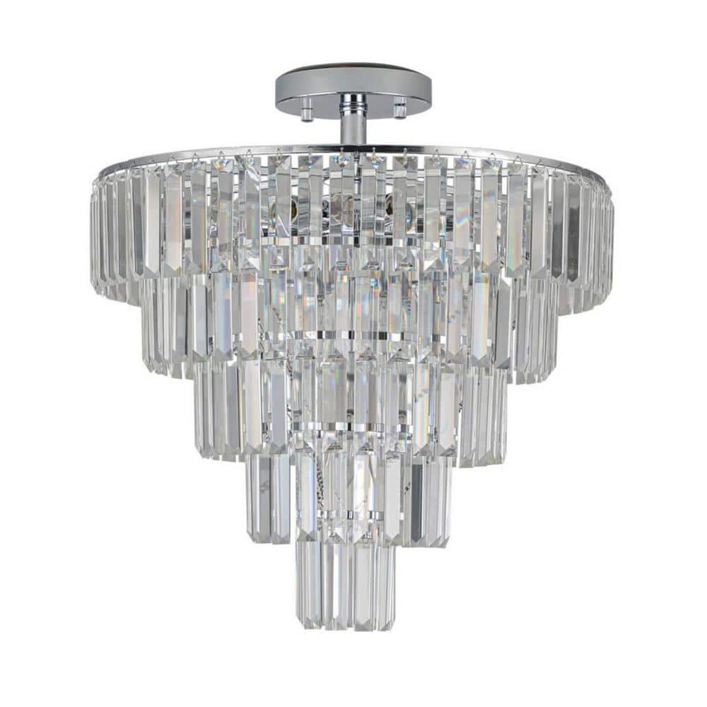 Tidoin 10-Light Chrome Chandelier for Dining Room, Living Room, Bed ...