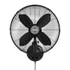 Hunter Classic 16 in. 3-Speed Wall Fan in Matte Black with Oscillation ...