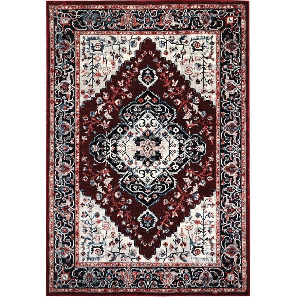 PRIVATE BRAND UNBRANDED Bazaar Robin Red 5 ft. 3 in. x 7 ft. 3 in ...