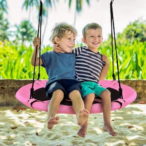 Alpulon 40 in. Flying Saucer Tree Web Swing Green Sling Porch Swing ...