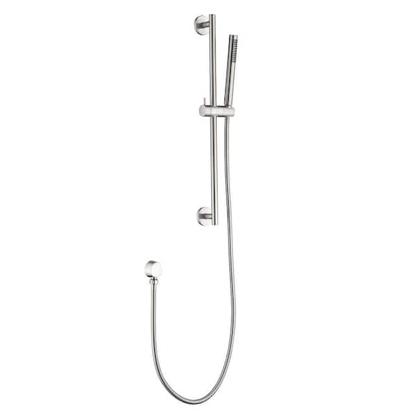 1-Spray Multi-function Slide Bar with Hand Shower in Brushed Nickel T ...