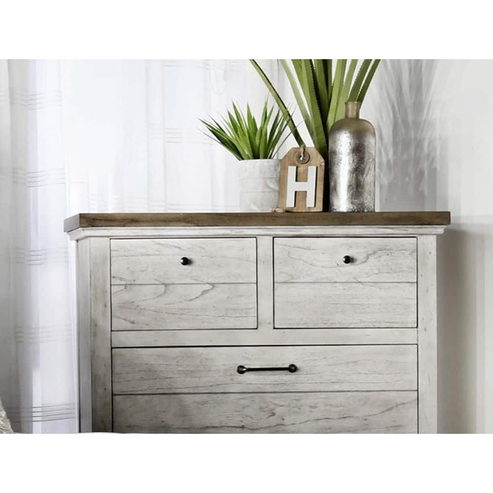 Steve Silver Bear Creek Whitewashed Gray 5 Drawer 42 in. Chest of ...