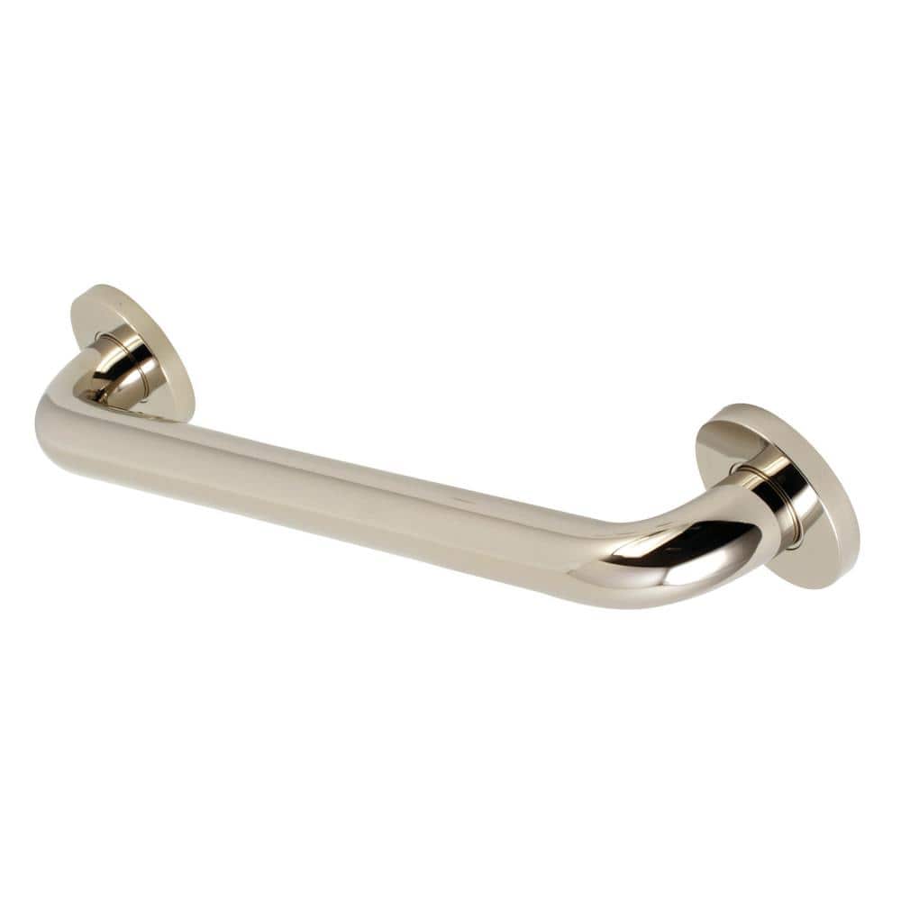 Kingston Brass Meridian 12 in. x 1-1/4 in. Grab Bar in Polished Nickel ...