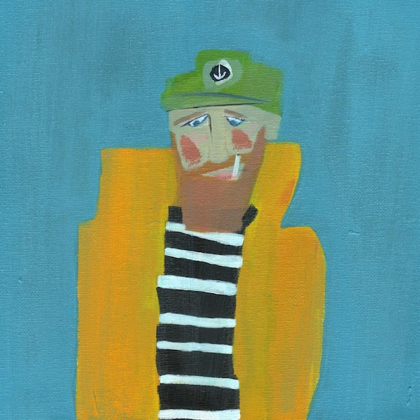 Melissa Van Hise Sailor with Orange Coat and Green Cap by Kate Mancini ...