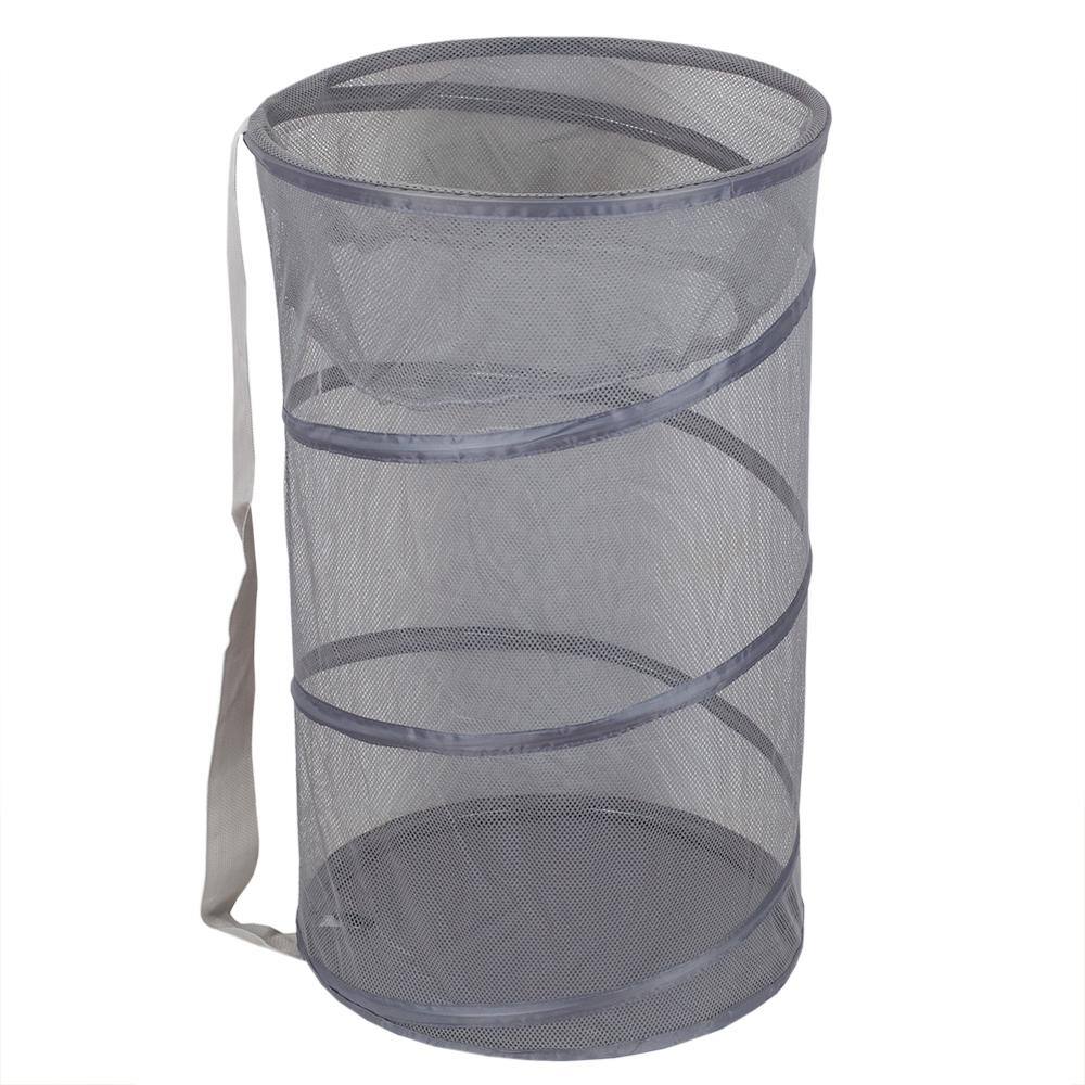 Sunbeam Grey Collapsible Mesh Laundry Hamper BH45633-GRY