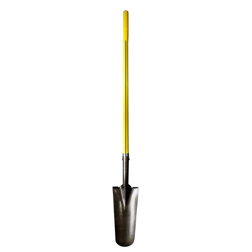 Nupla 48 in. Fiberglass Handle 16 in. Hollow Back Blade Drain Spade ...