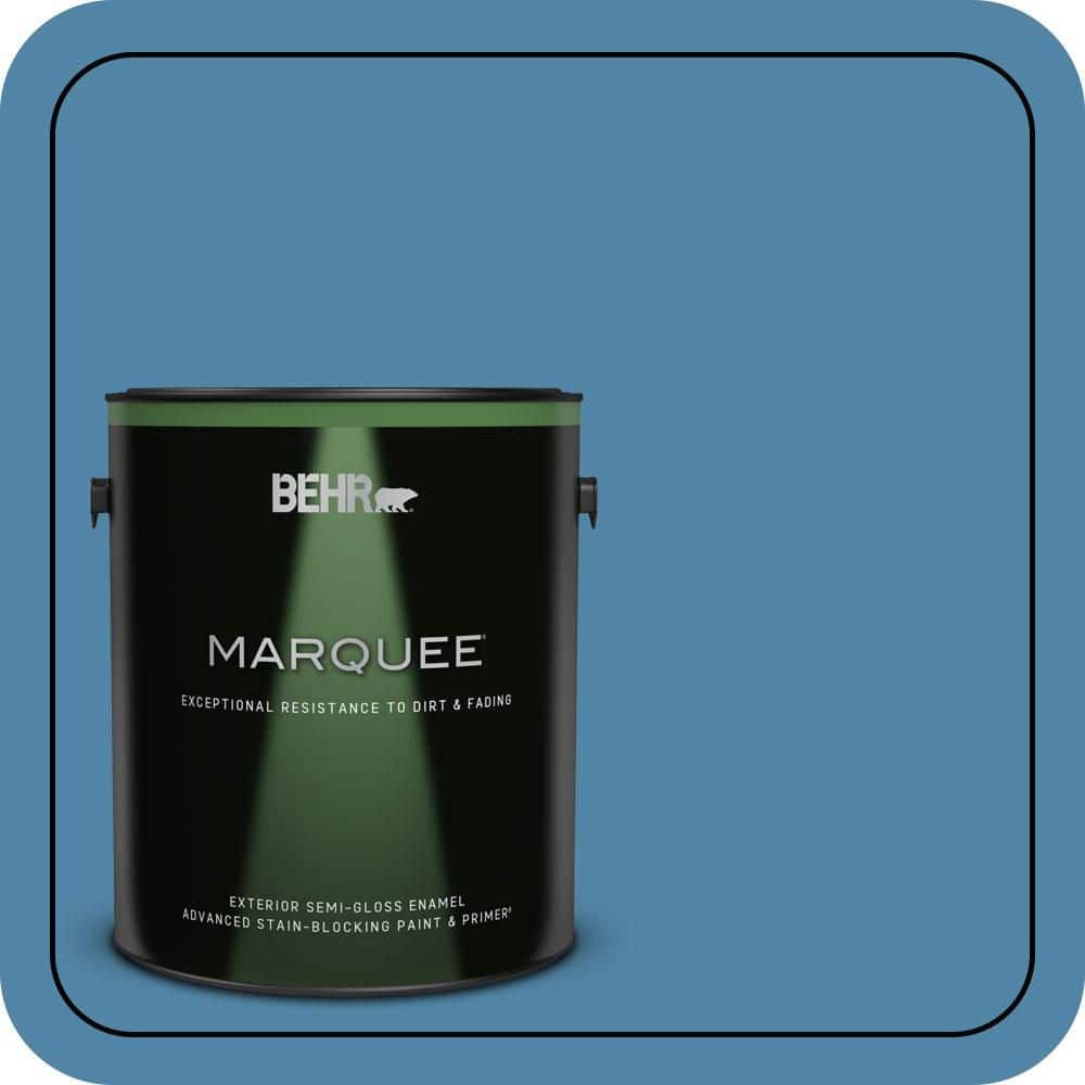 BEHR MARQUEE 1 gal. #M500-4 Hemisphere Semi-Gloss Enamel Exterior Paint ...