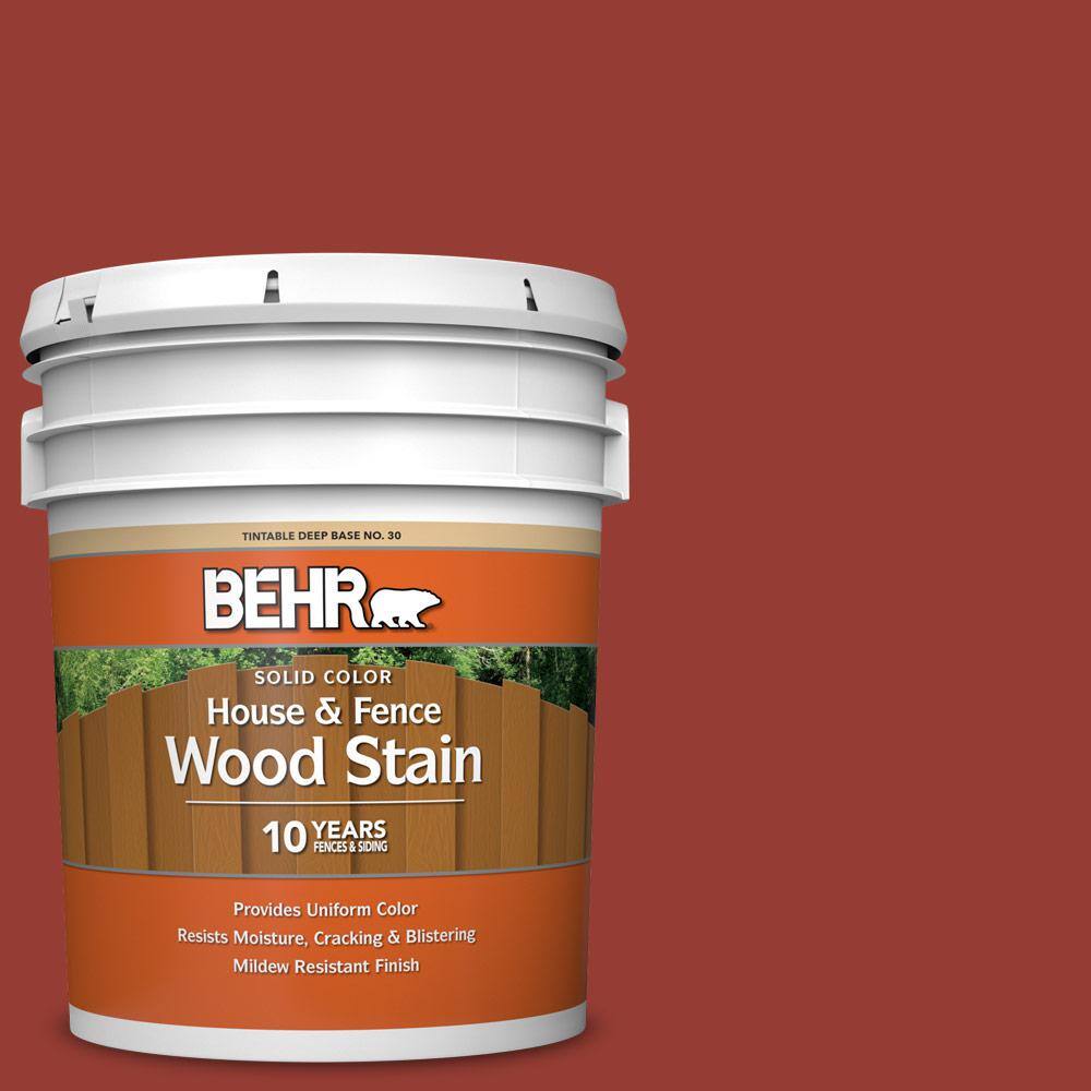 BEHR 5 gal. #PPU2-17 Morocco Red Solid Color House and Fence Exterior ...