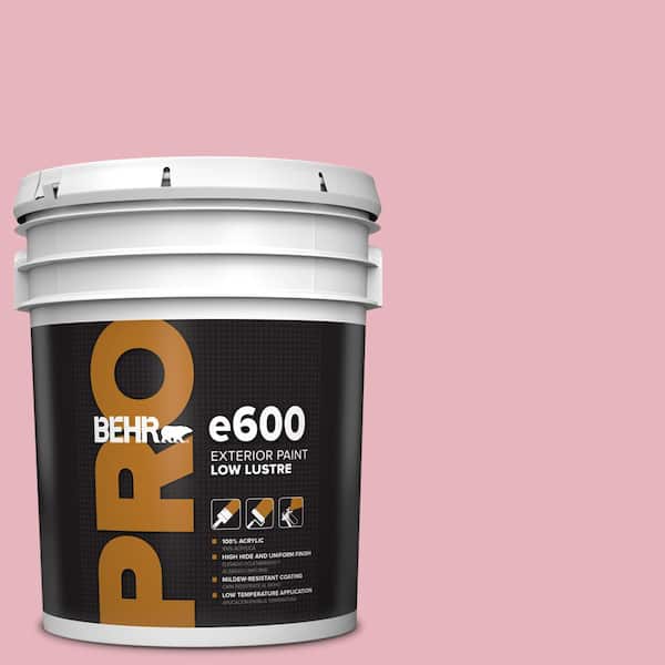BEHR PRO 5 gal. #110C-2 Colonial Rose Low Luster Exterior Paint PR62005 ...