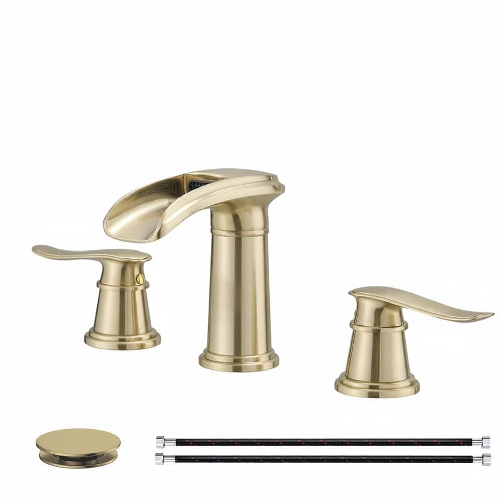 Reviews for HOMEMYSTIQUE 8 in. Widespread Double Handle Bathroom Sink ...