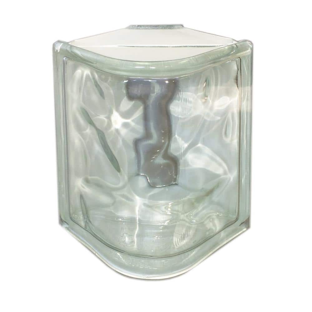 Seves Nubio 4 in. Thick Series 5 x 8 x 4 in. Corner Wave Pattern Glass ...