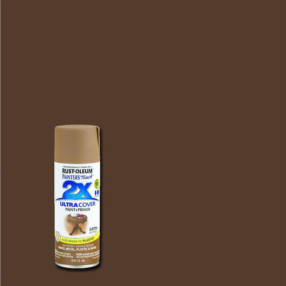 Rust-Oleum Painter's Touch 2X 12 oz. Satin Nutmeg General Purpose Spray ...