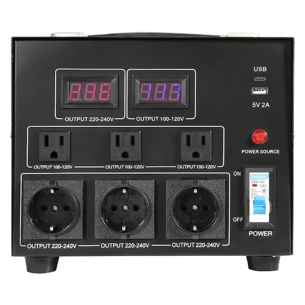 Taoi Fxio 3000W Voltage Converter Transformer 110V to 220V Step Up/Down ...