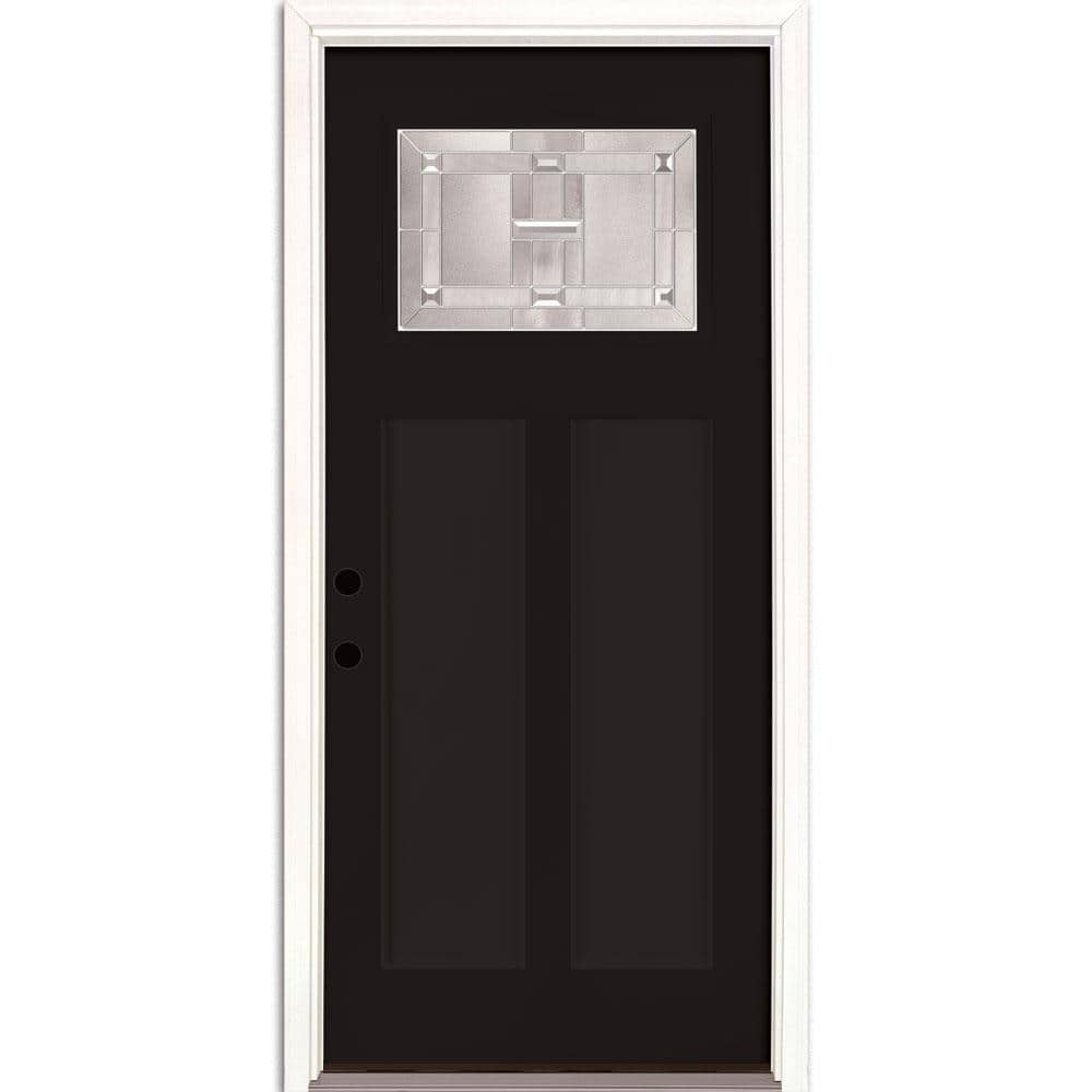 Feather River Doors Clarkston 34 in. x 80 in. Right Hand Inswing Zinc 1 ...