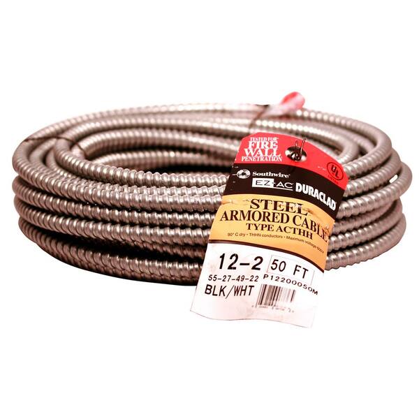 Southwire 50 ft. 12/2 Solid CU BX/AC Cable 61023152 - The Home Depot