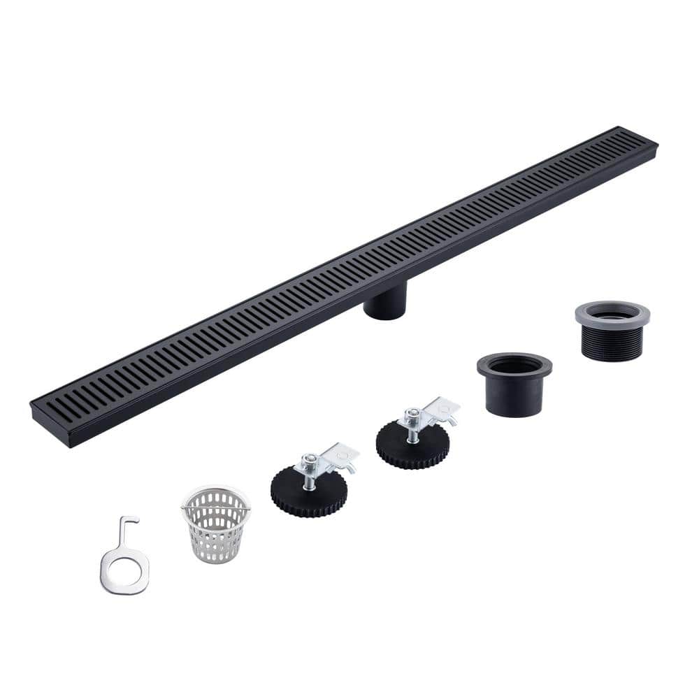 Tahanbath 2.75 in. W x 36 in. D Stainless Steel Decorative Drain Cover ...