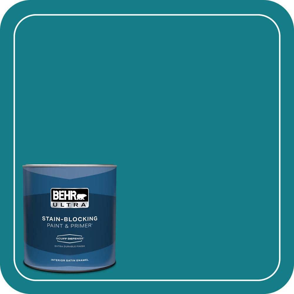 BEHR ULTRA 1 qt. #PPU13-01 Caribe Extra Durable Satin Enamel Interior ...