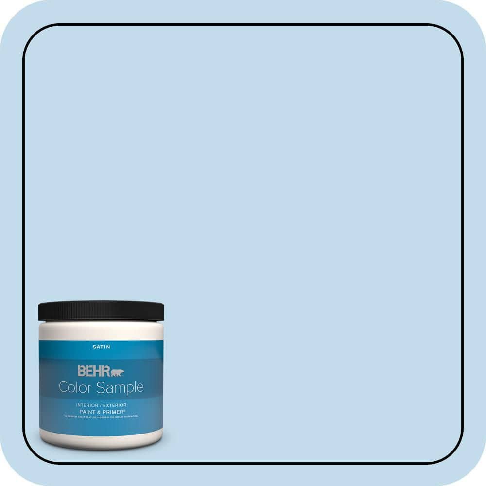 BEHR PREMIUM PLUS 8 oz. #560A-2 Morning Breeze Satin Enamel Interior ...