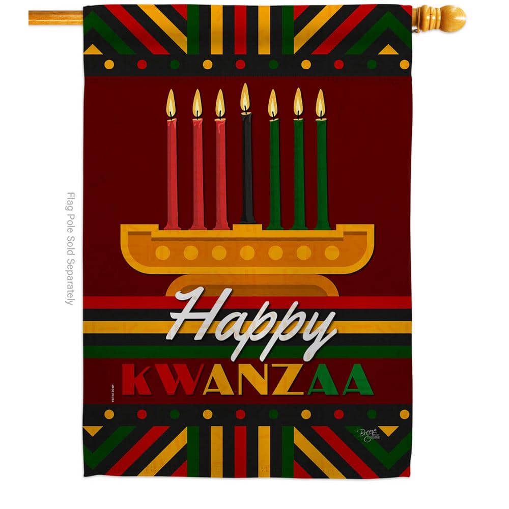 Breeze Decor 28 in. x 40 in. Happy Kwanzaa House Flag Double-Sided ...