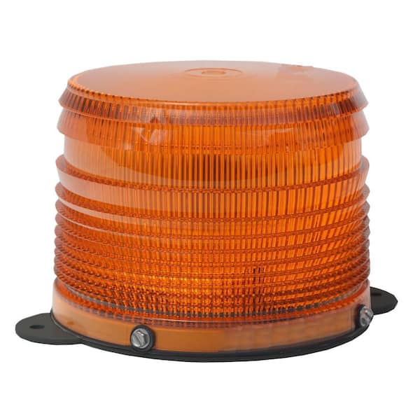 Emergency Lighting-High Intensity LED Beacon, Amber, Die-Cast Flange ...
