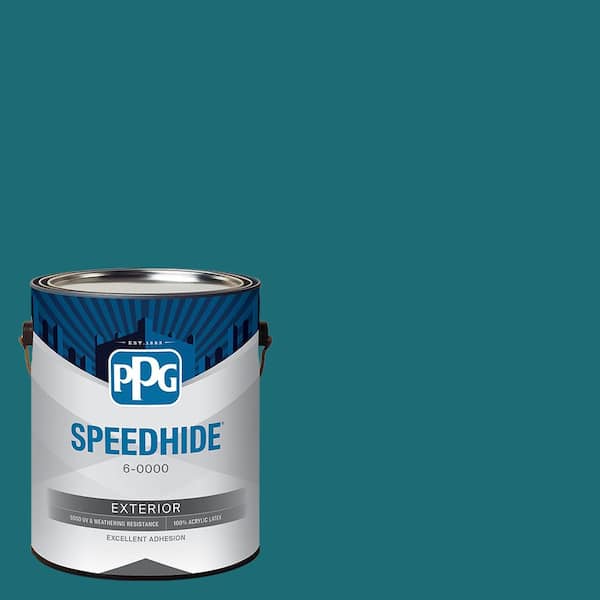 SPEEDHIDE 1 gal. PPG13-28 Caribbean Holiday Satin Exterior Paint PPG13 ...