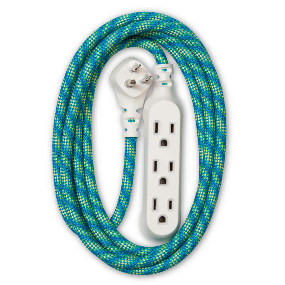 360 Electrical Habitat 8 ft. 3-Outlet Extension Cord 360417-MJ-8ES-C1 ...